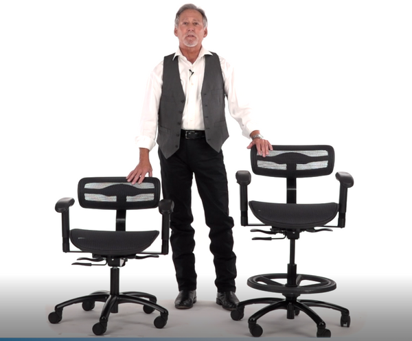 Stealth Standard Music Engineer Chair with Standard back and casters ...